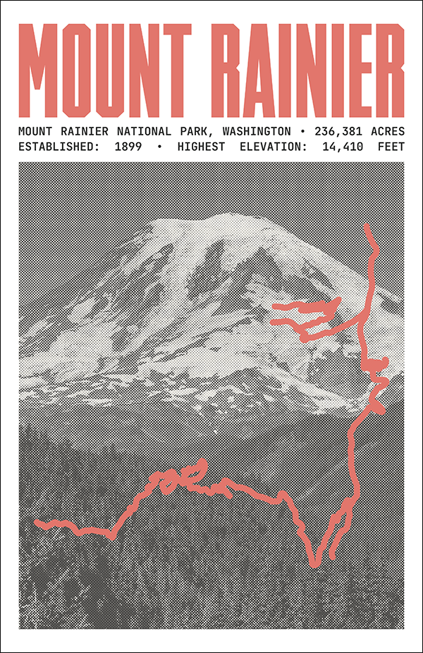 Mount Rainier National Park Poster – Park-Poster