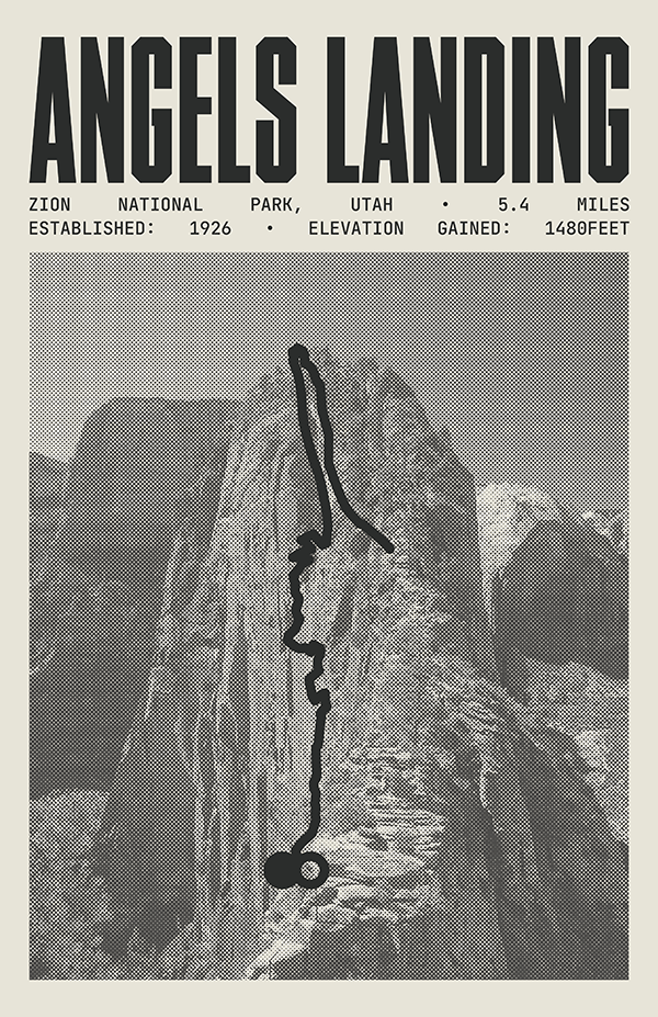 Angels Landing Print - Zion National Park Posters – Park-Poster