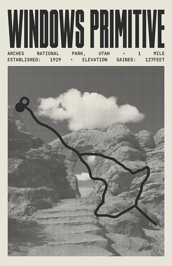 Windows Primitive Loop Poster | Arches National Park Prints – Park-Poster