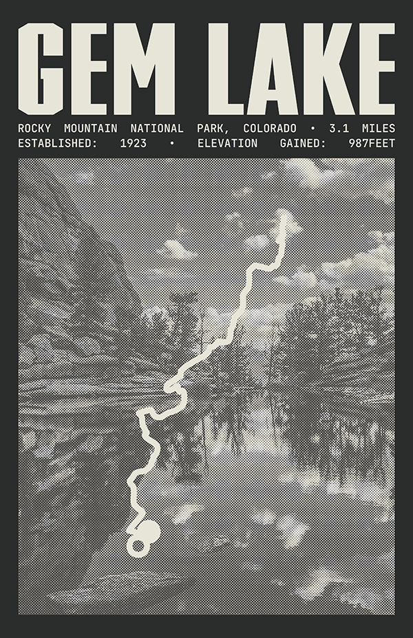 Gem Lake Trail Poster | Rocky Mountain National Park Prints – Park-Poster