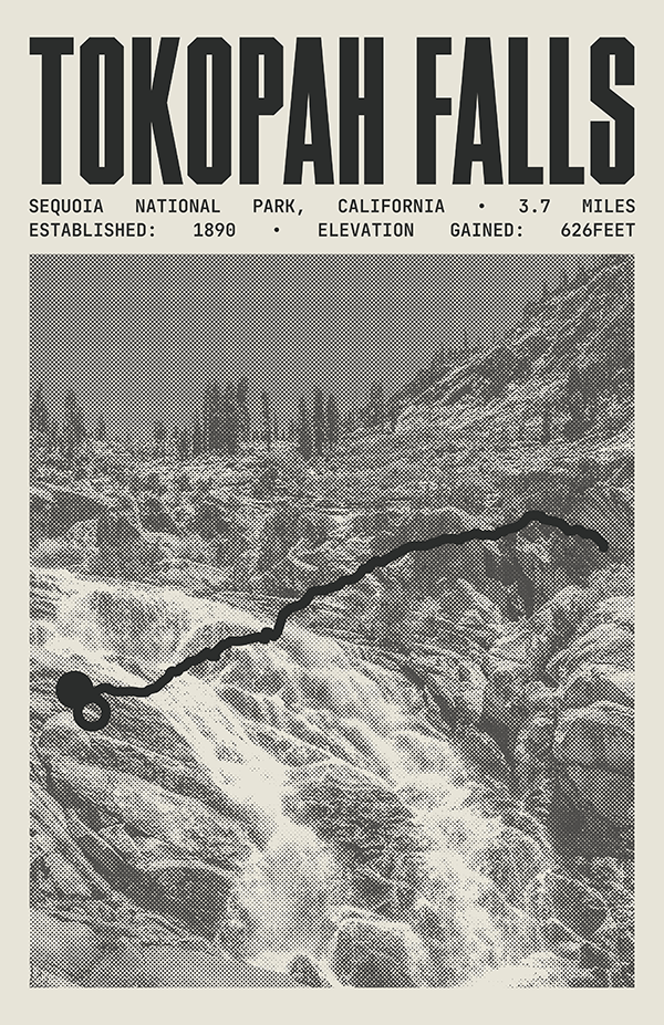 Tokopah Falls Poster | Sequoia National Park Prints – Park-Poster